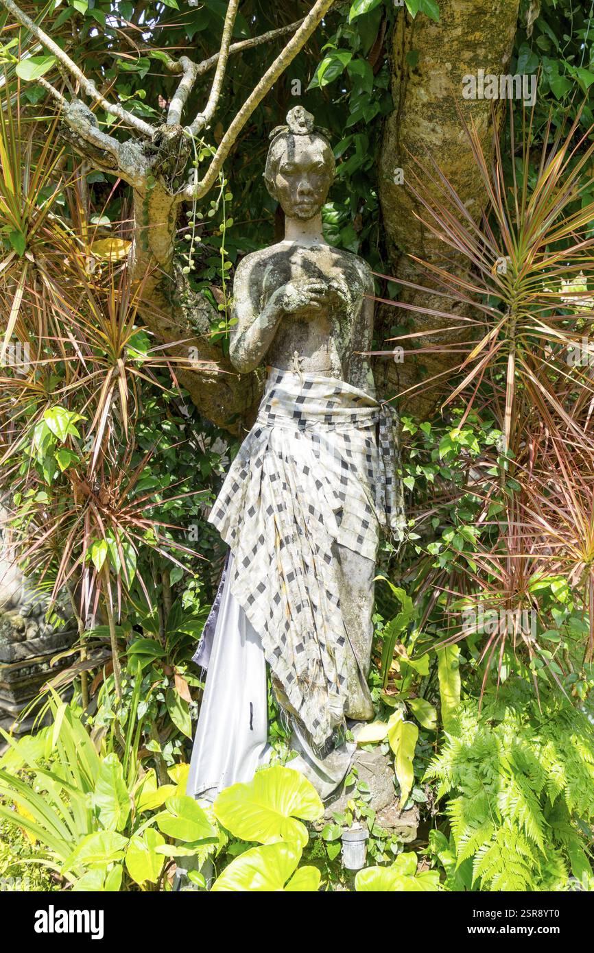 Statue in the temple Puri Saren Agung, in the palace of the royal ...