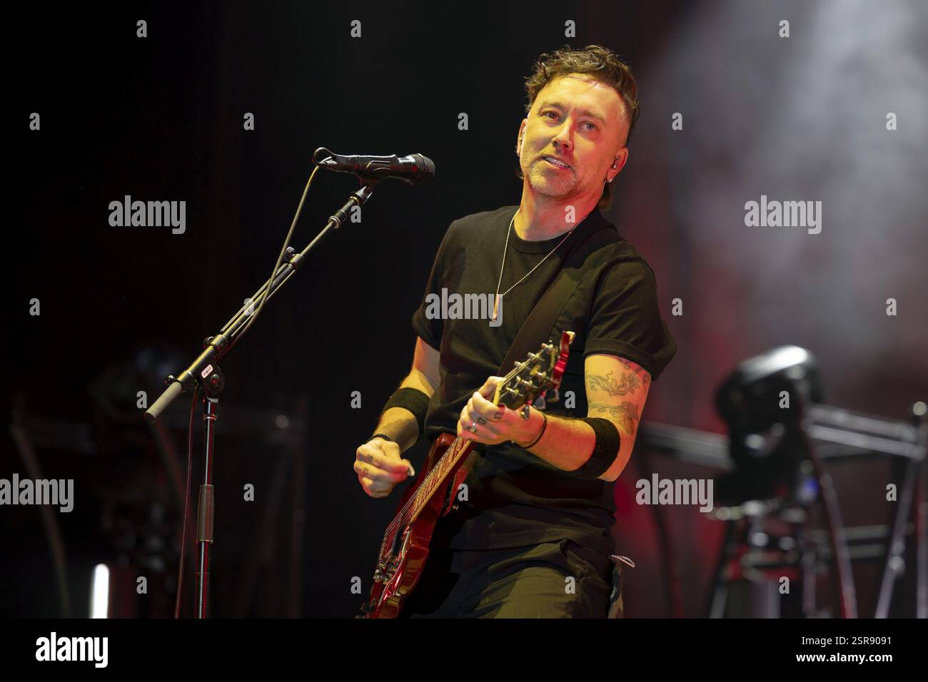 Tim McIlrath, singer, guitarist, Rise Against, indie rock band, USA, tour 2025, concert, 12 ...
