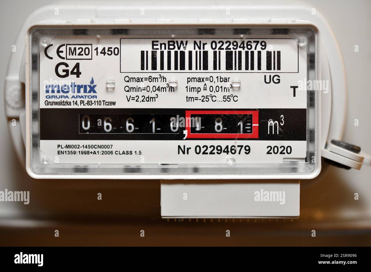 Electricity meter, alternating current meter, energy meter, EnBW ...