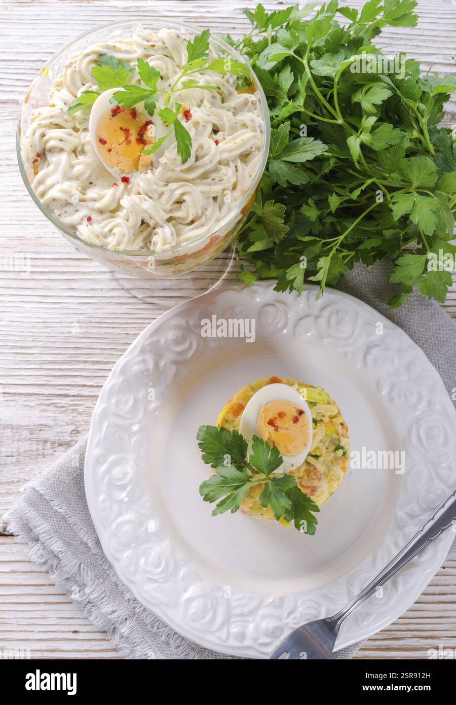 Polish vegetable salad Stock Photo - Alamy