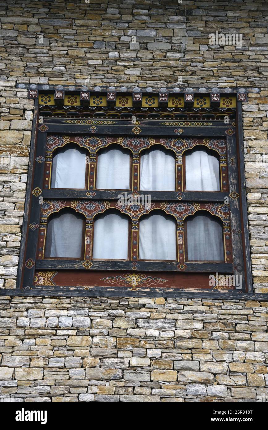 Window, National Museum, Paro, Bhutan, Asia Stock Photo - Alamy