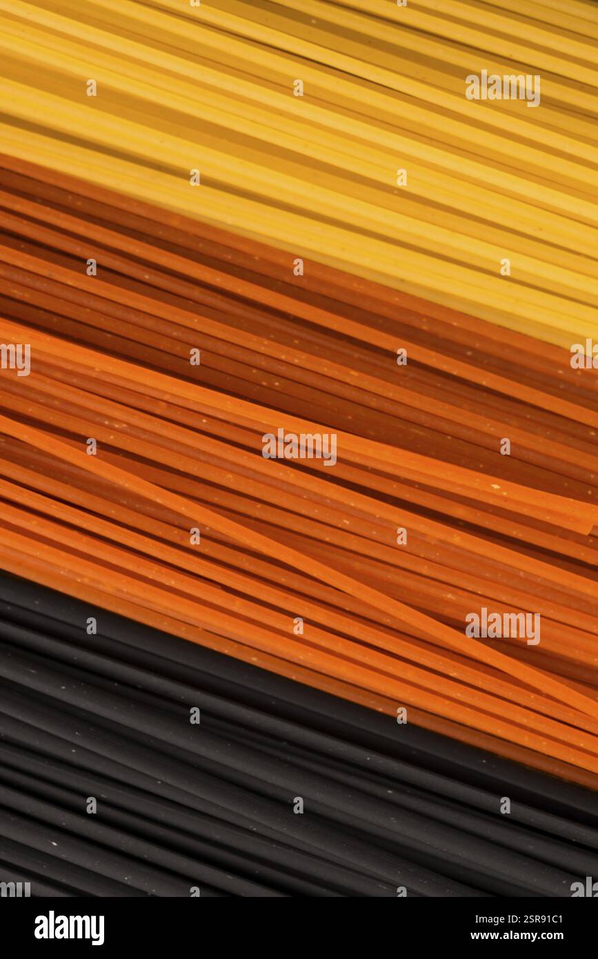 Three colour pasta Stock Photo - Alamy