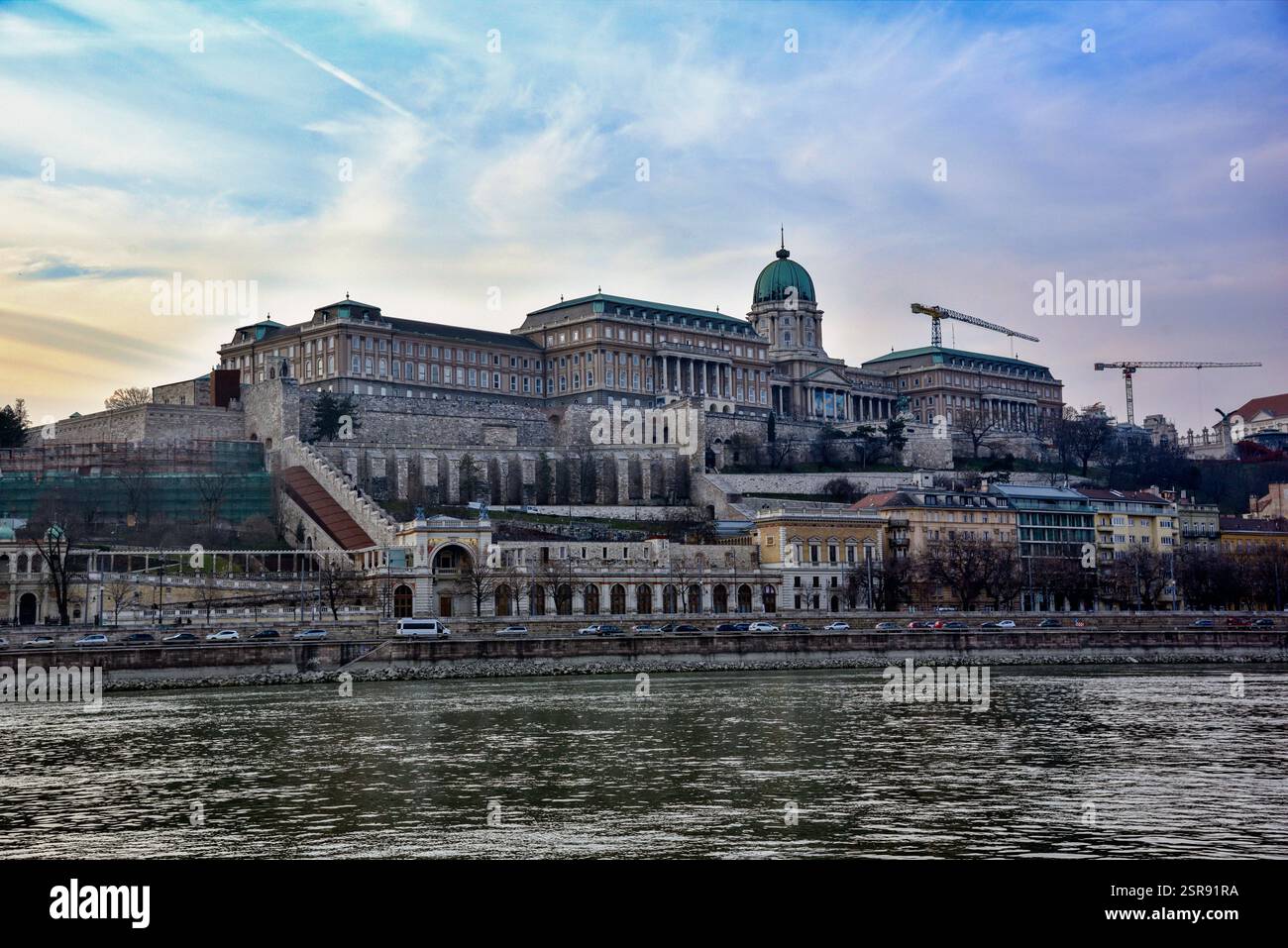 Budapest city, Hungarian capital - city's landmark Buda Castle on the hill Stock Photo - Alamy
