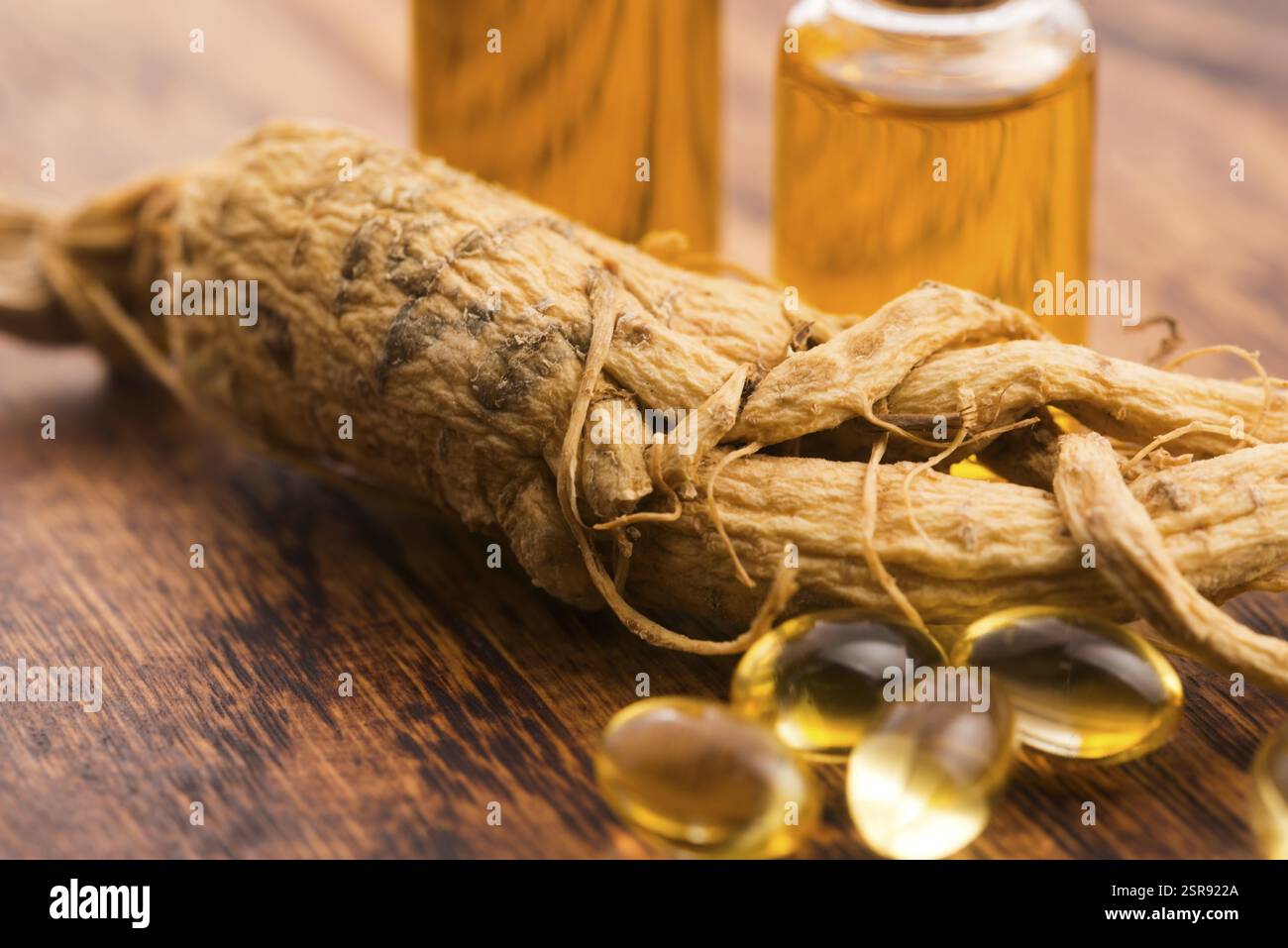 Extract of ginseng root Stock Photo - Alamy