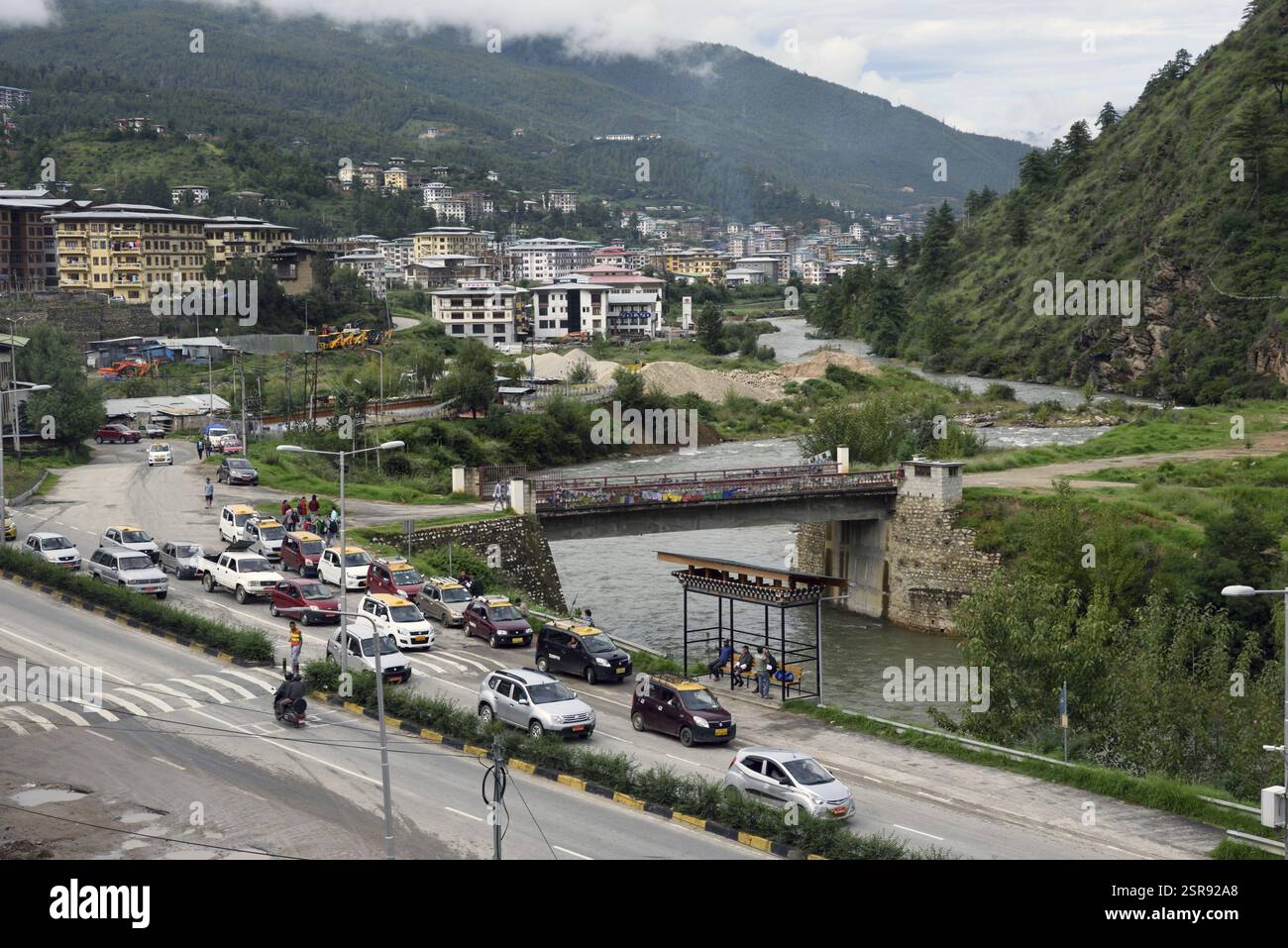 Aerial, view, capital, city, Thimphu, Bhutan, Asia Stock Photo - Alamy