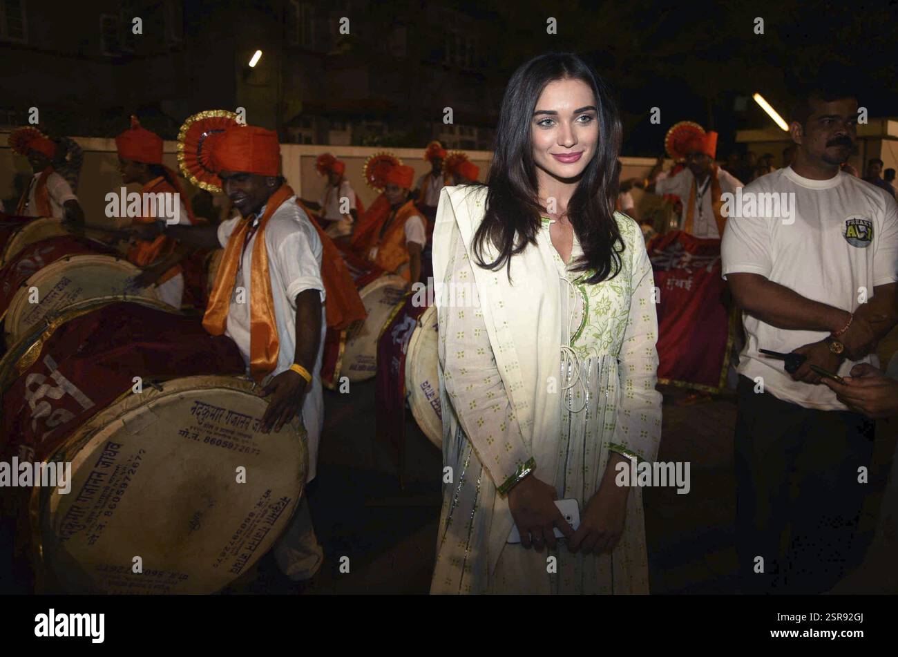 Bollywood actor Amy Jackson participates procession immersion idol ...