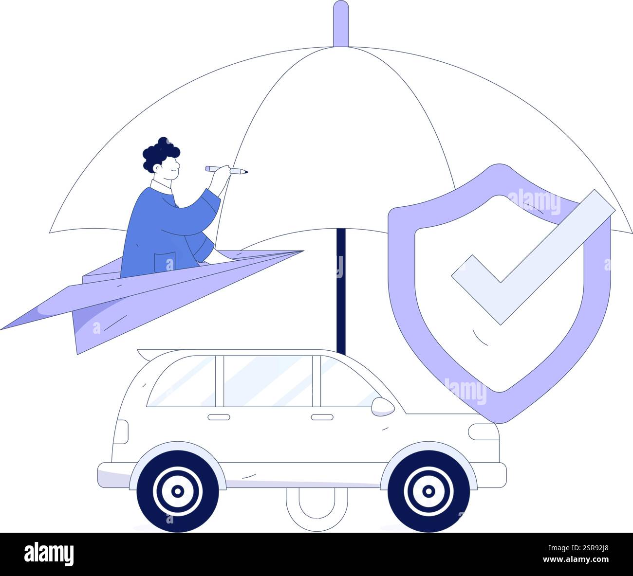 Buy insurance for car flat character vector concept operation ...