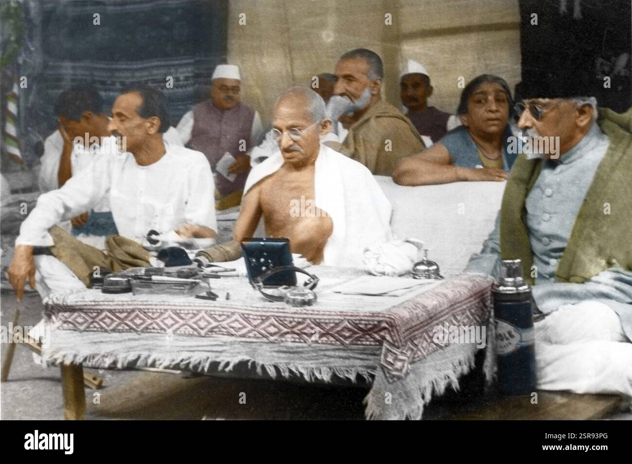 Mahatma Gandhi in function with Acharya J B Kripalani, India, Asia ...