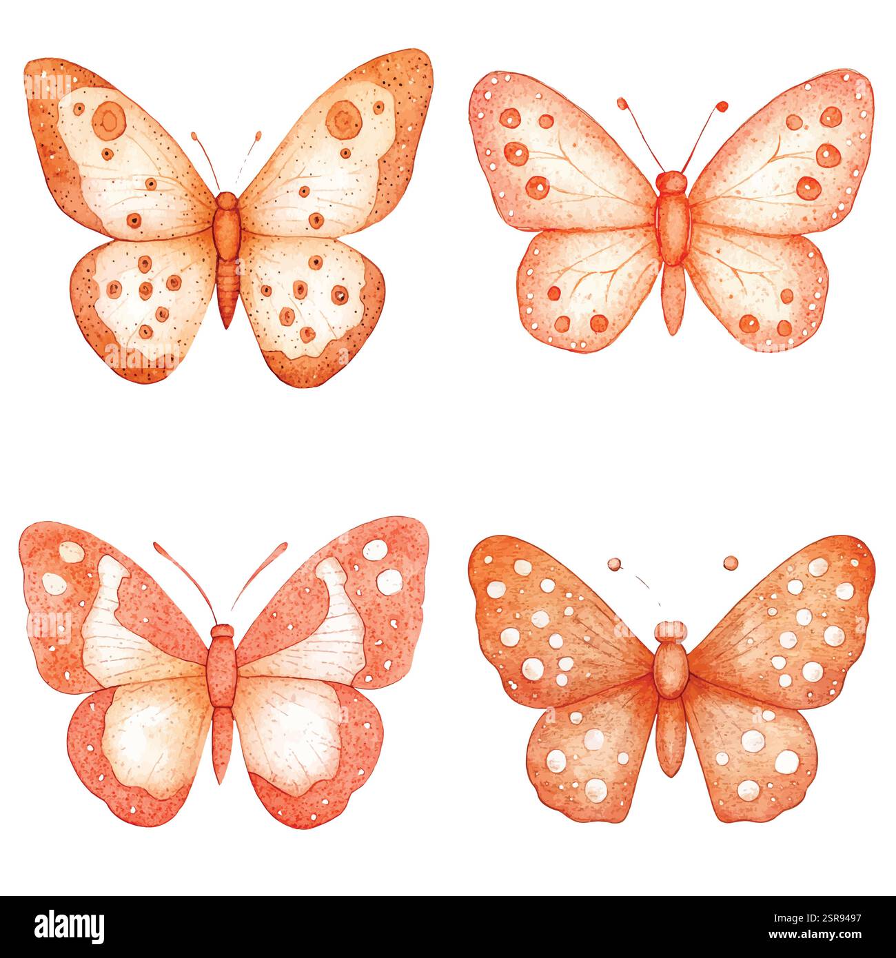 A handdrawn watercolor illustration of Butterfly Hand-Drawn Watercolor ...