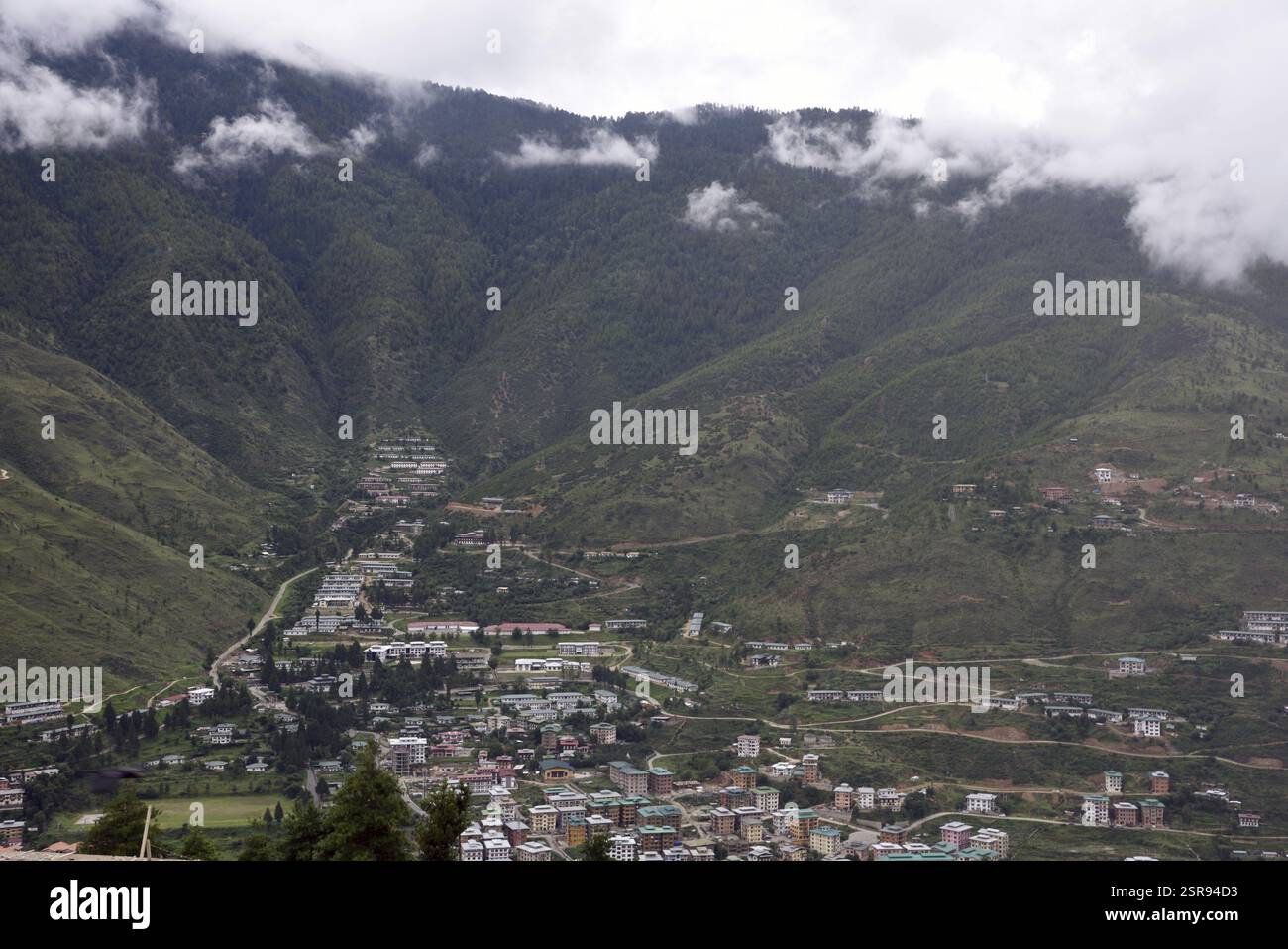 Aerial, view, capital, city, Thimphu, Bhutan, Asia Stock Photo - Alamy