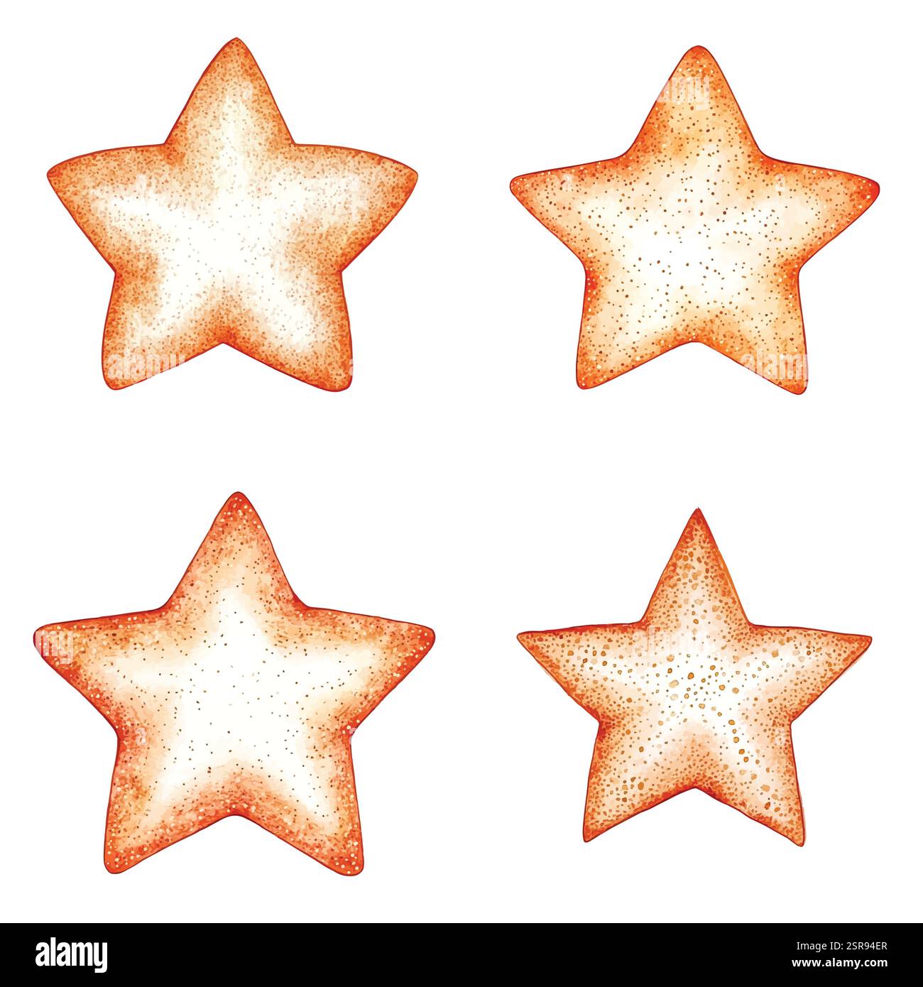 A handdrawn watercolor illustration of Watercolor Hand-Drawn Star ...