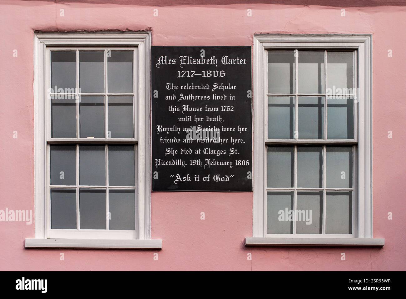 Sign denoting the occupation of this house in Deal by the celebrated ...