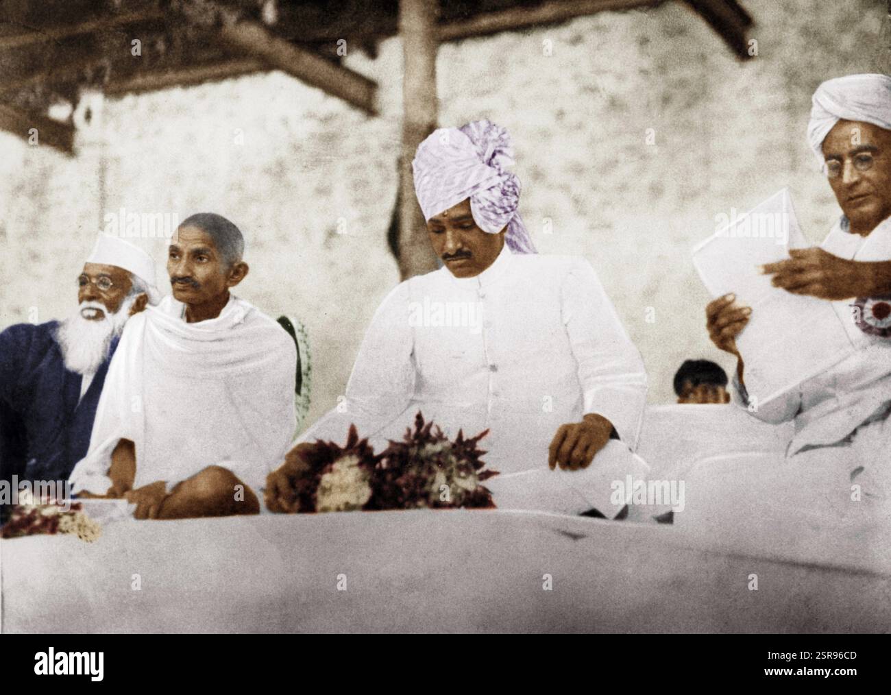 Abbas Tyabji, Mahatma Gandhi and Takore Saheb, Gujarat, India, Asia ...