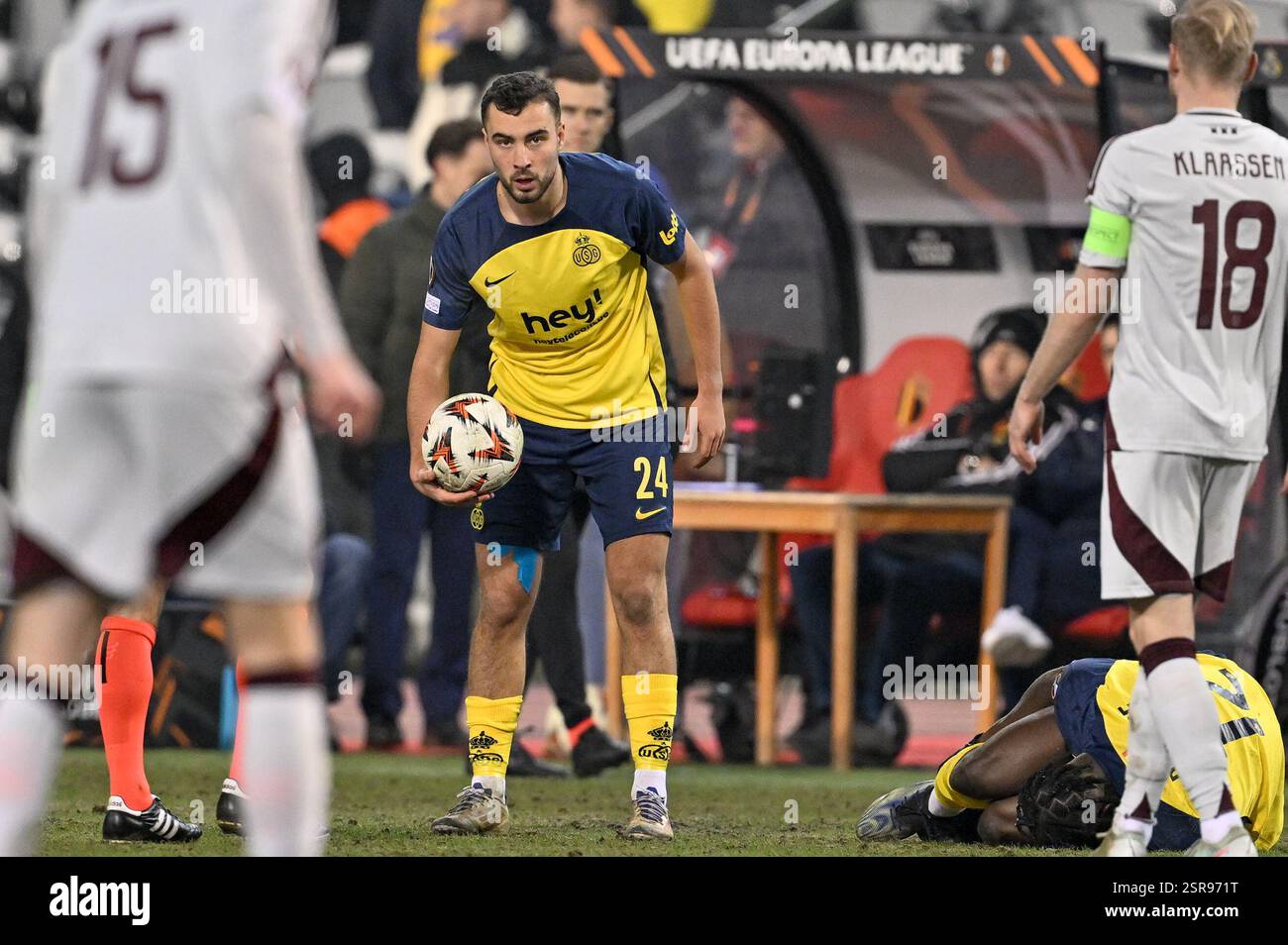 Brussel, Belgium. 13th Feb, 2025. Charles Vanhoutte (24) of Union ...