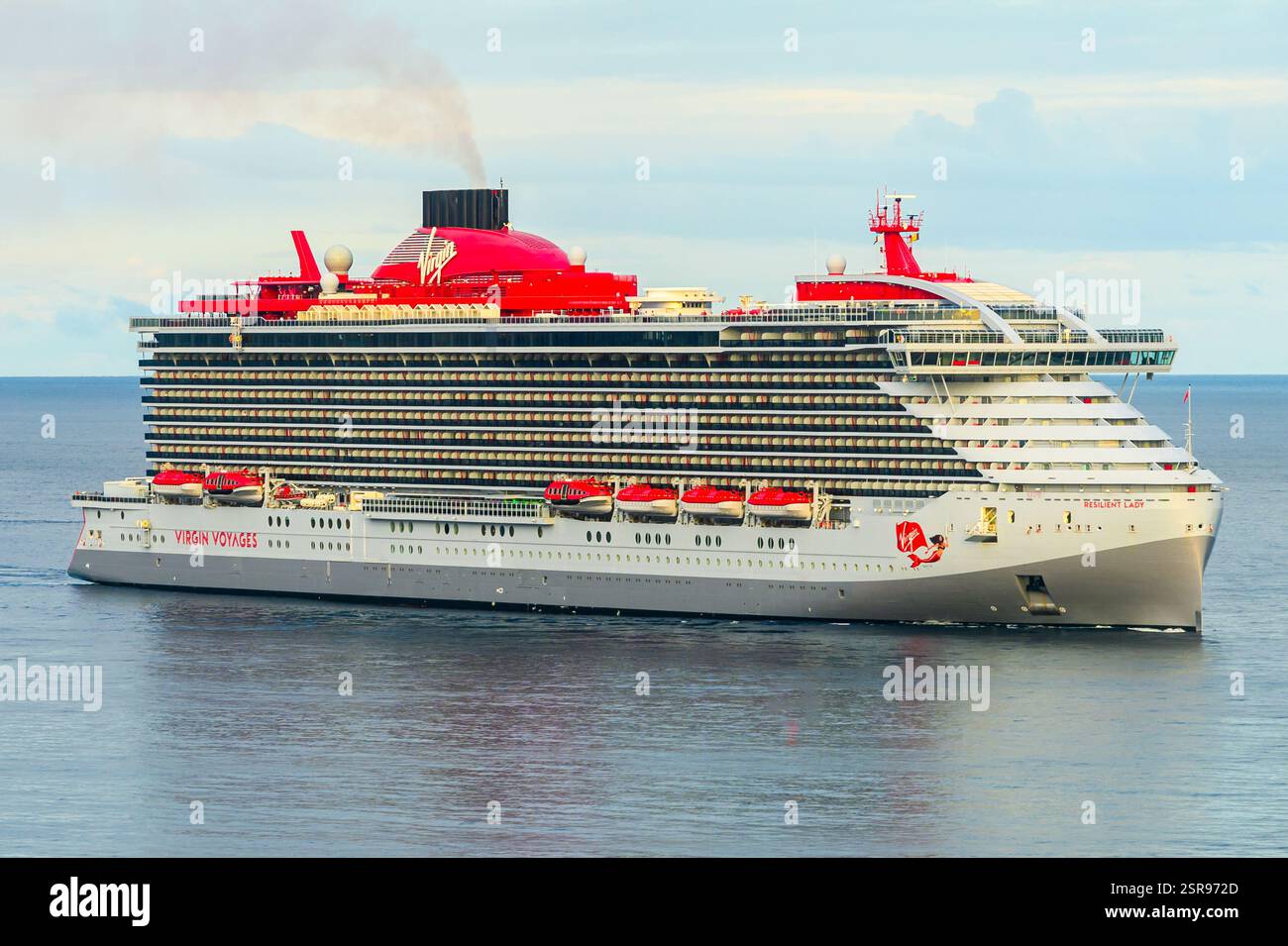 Virgin Voyages Cruise Ship Resilient Lady Arriving At Bridgetown ...