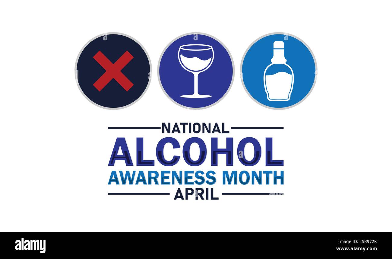 National Alcohol Awareness Month wallpaper with shapes and typography ...
