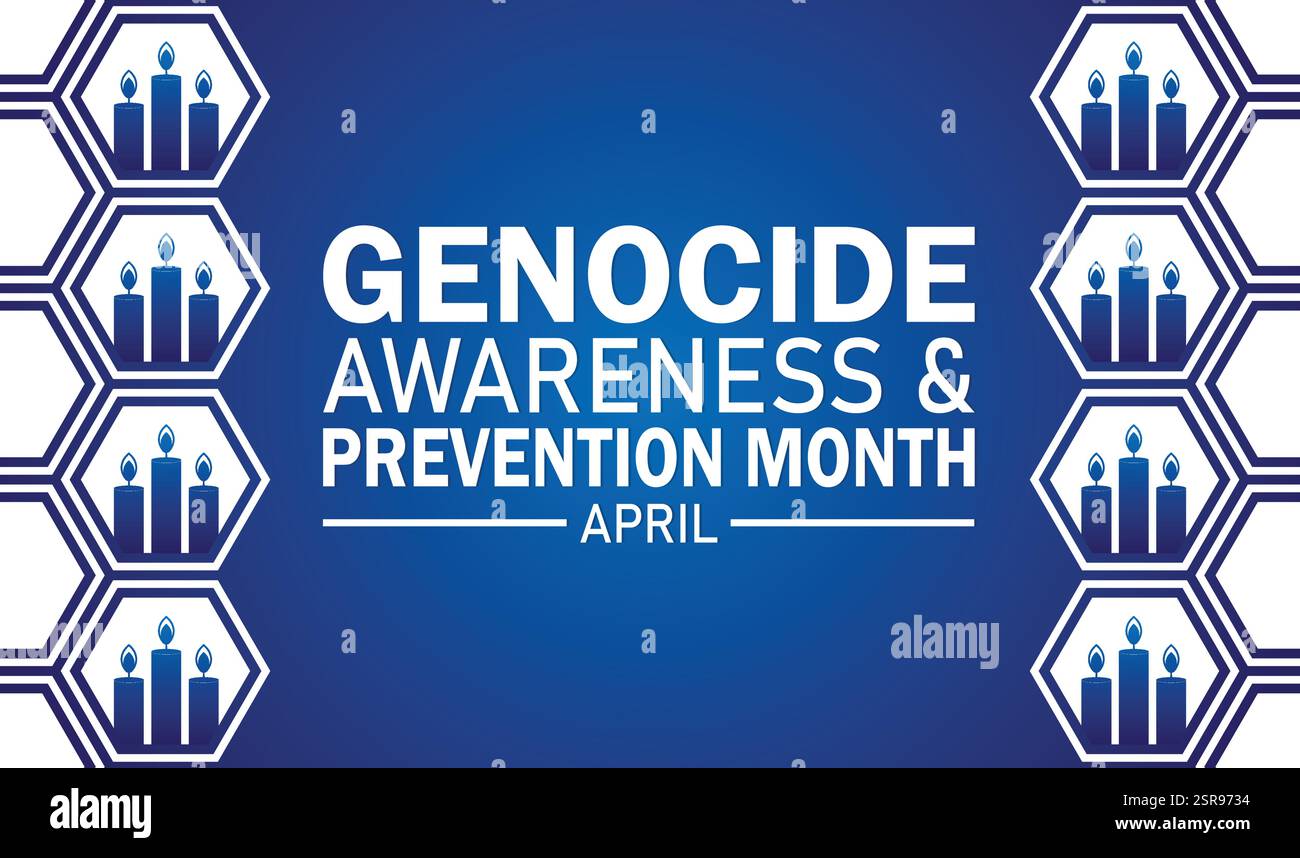 Genocide Awareness And Prevention Month wallpaper with shapes and ...