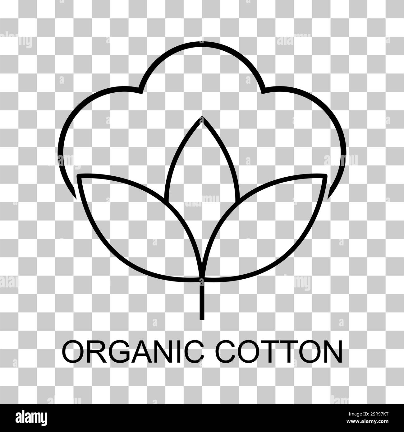 Cotton organic icon, clothing symbol natural symbol, web graphic vector ...