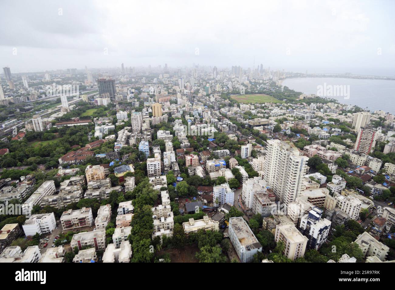Aerial view of mahim and shivaji park, Bombay Mumbai, Maharashtra ...