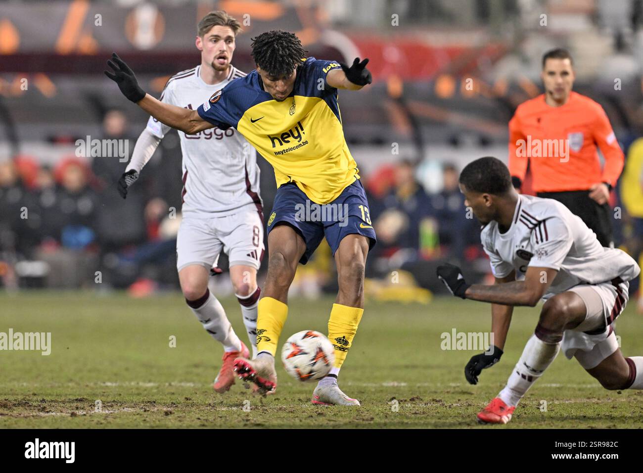 Brussel, Belgium. 13th Feb, 2025. Kevin Rodriguez (13) of Union ...