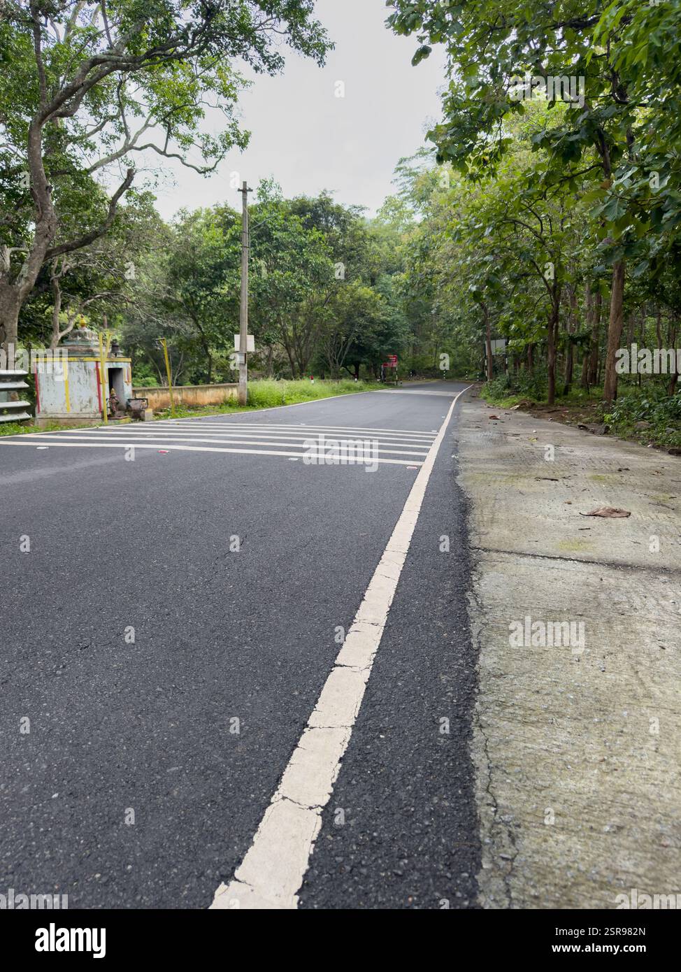 Scenic ghat road along the mountain range of Eastern Ghats leading to ...