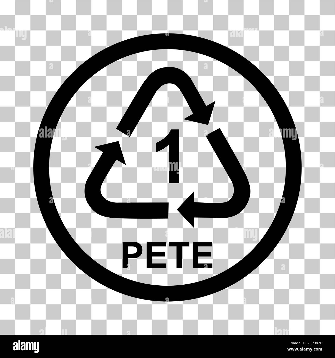 Plastic symbol, ecology recycling sign isolated on white background ...