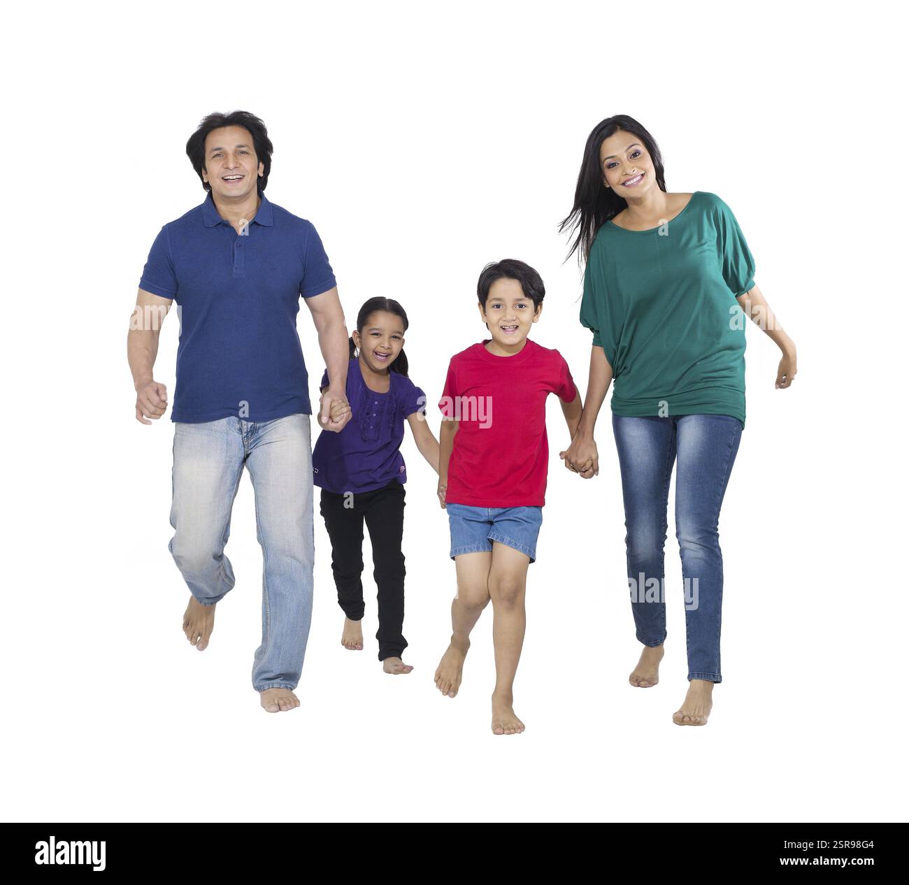 Parents and three kids Cut Out Stock Images & Pictures - Alamy