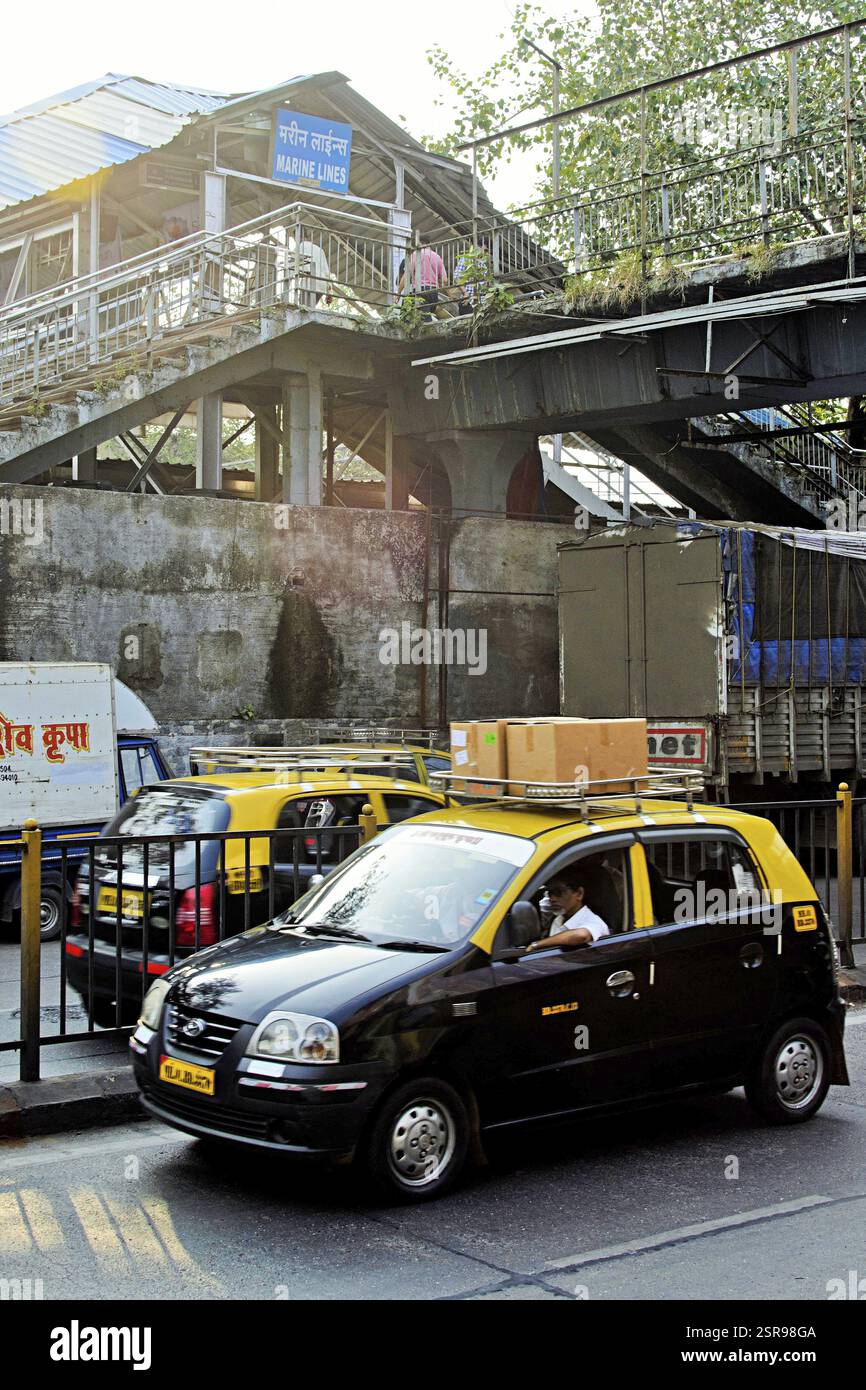 Marine lines railway station, Mumbai, Maharashtra, India, Asia Stock ...