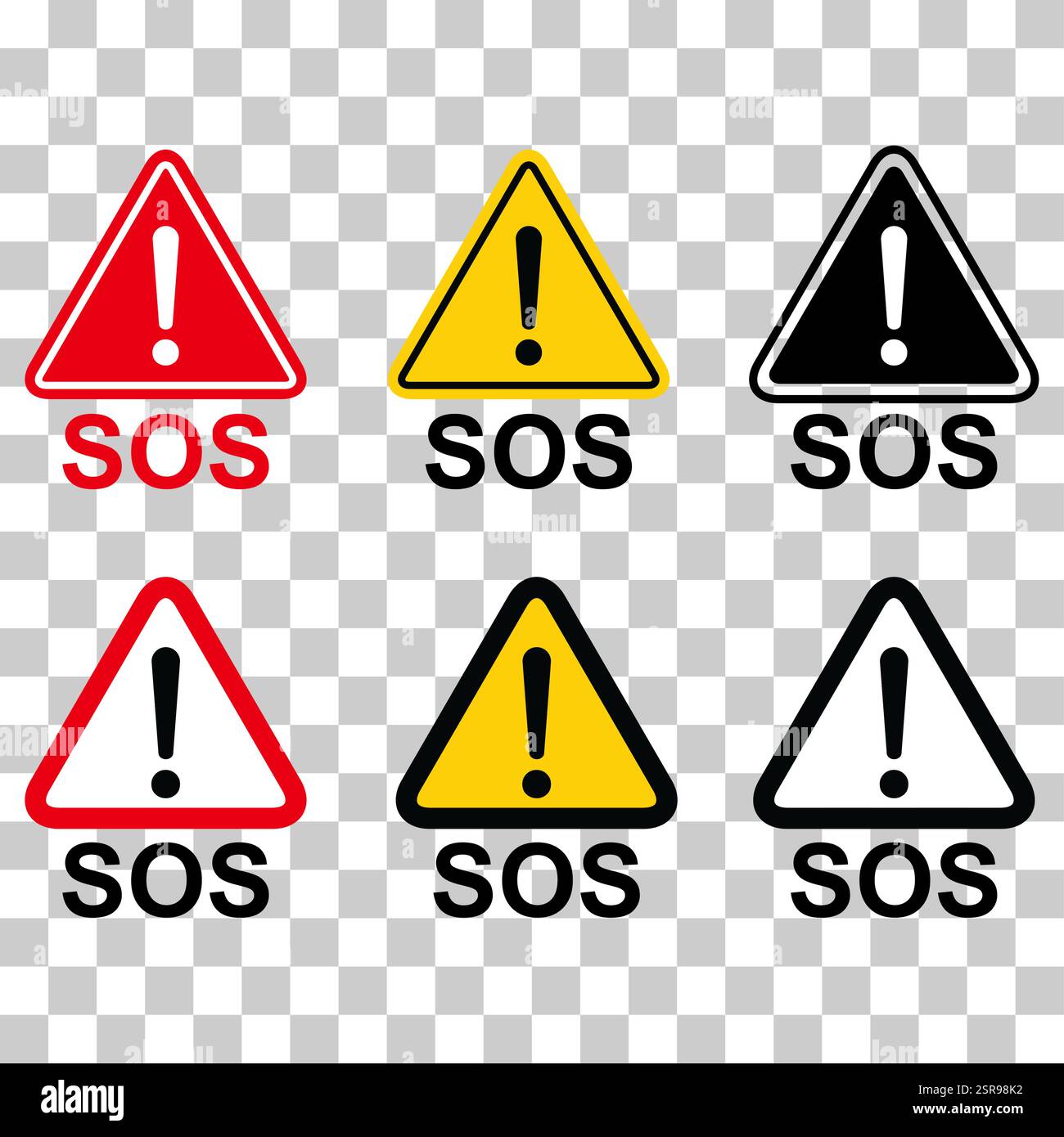 Set of SOS help icon, safety support alert design, save vector ...