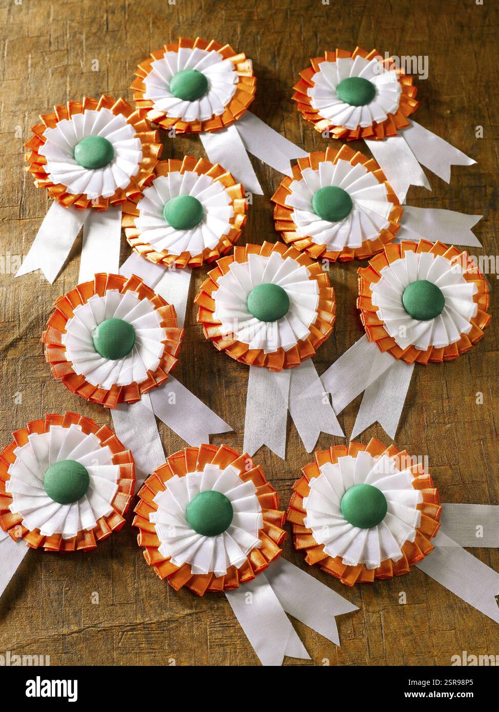 Indian national flag color badge Stock Photo - Alamy