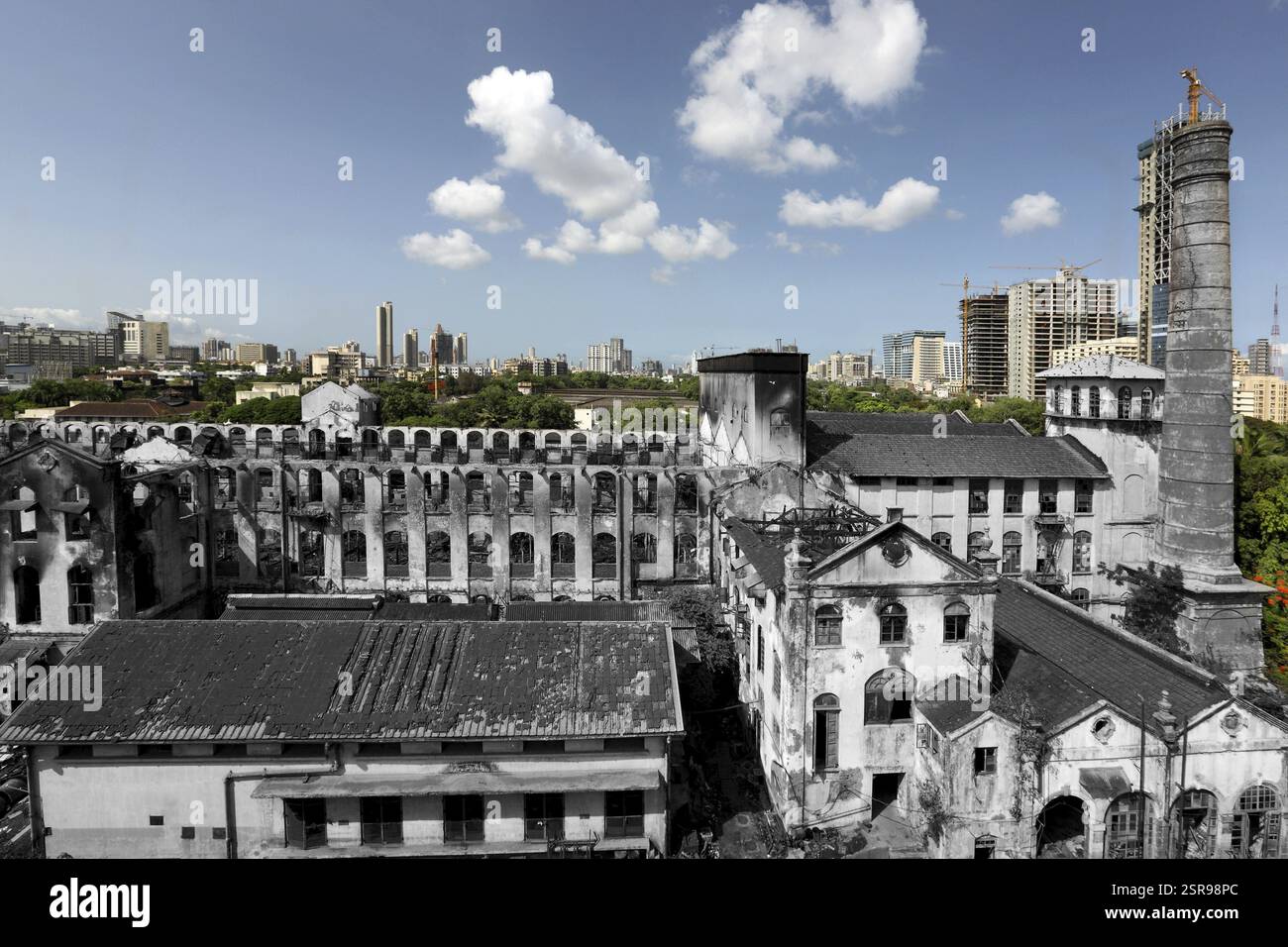 Factory destroyed by fire at dadar, Bombay Mumbai, Maharashtra, India ...