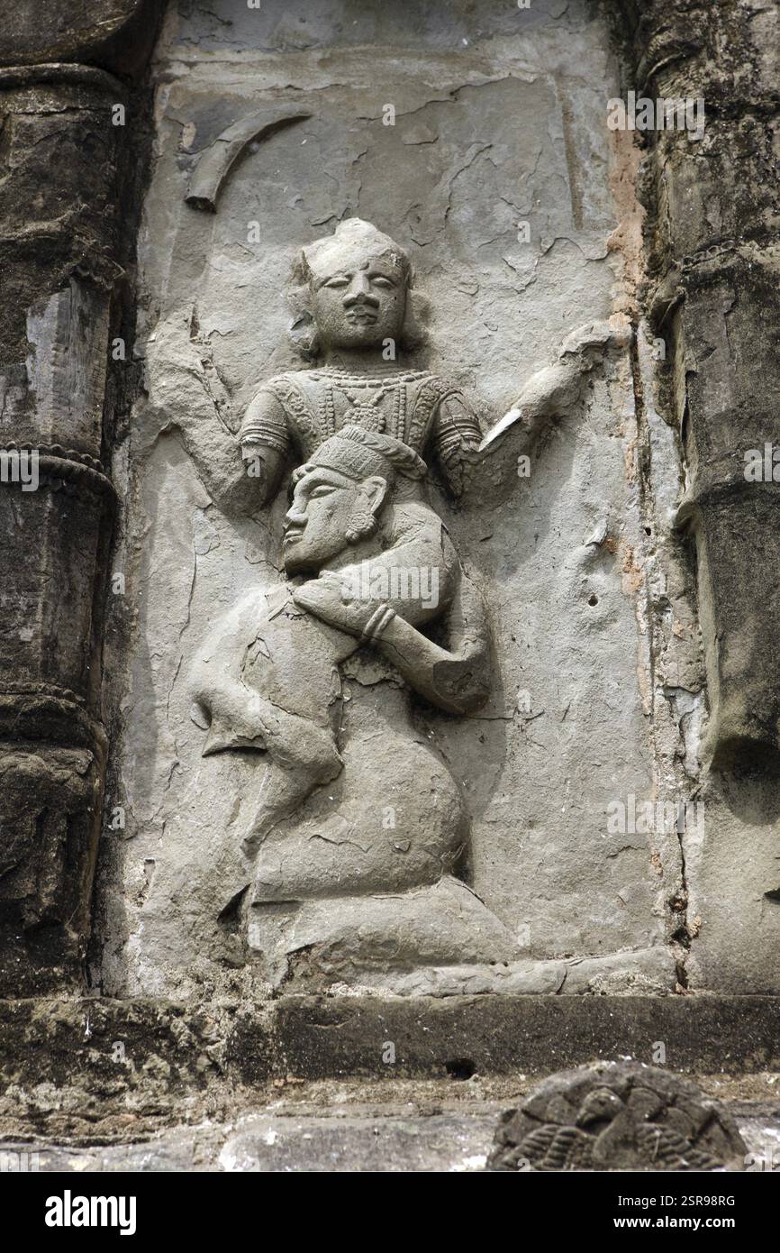 Old stone carving in shiva dole temple, Sivsagar, Assam, India, Asia ...