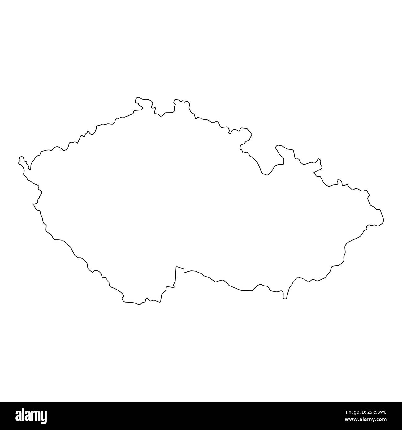 Czech republic map symbol shape, travel web flat concept icon vector ...
