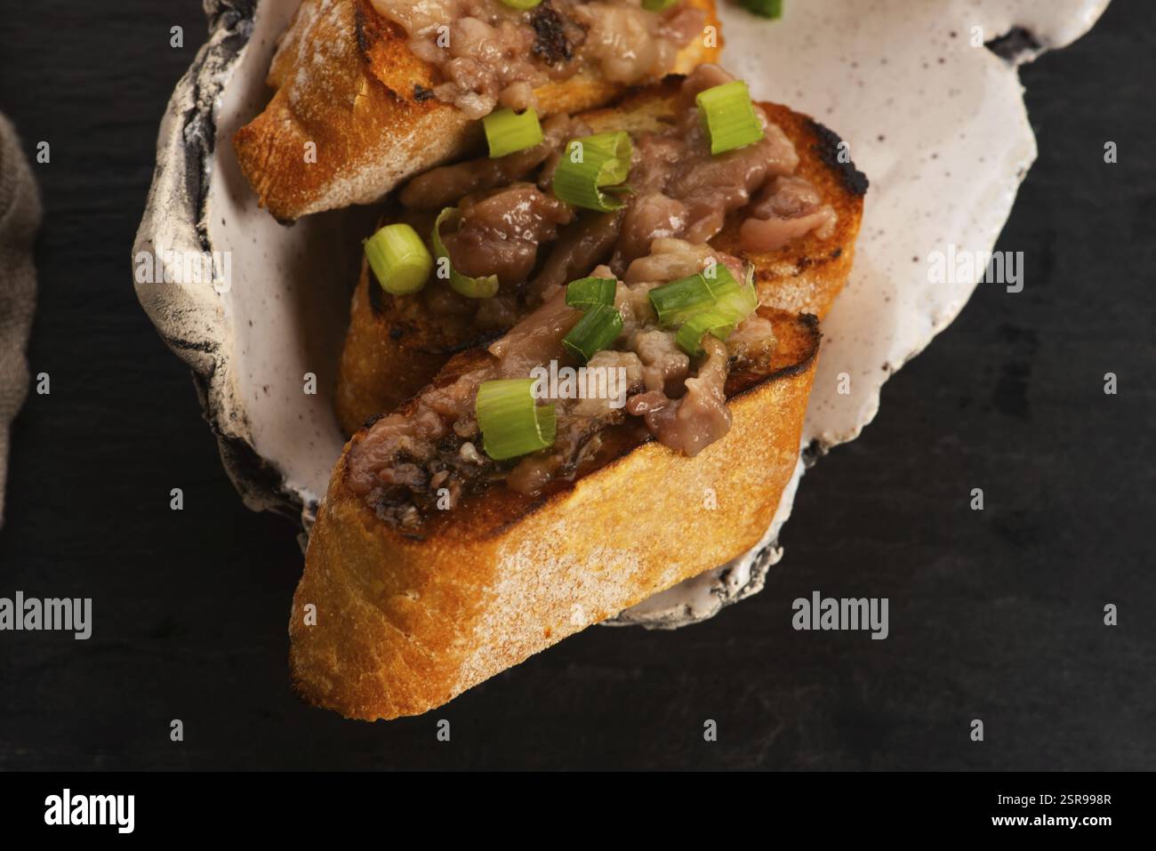 Homemade Roasted Beef Bone Marrow with toast Stock Photo - Alamy