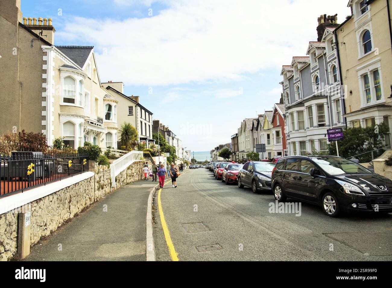City street, Llandudno, Wales, UK, United Kingdom, Europe Stock Photo ...