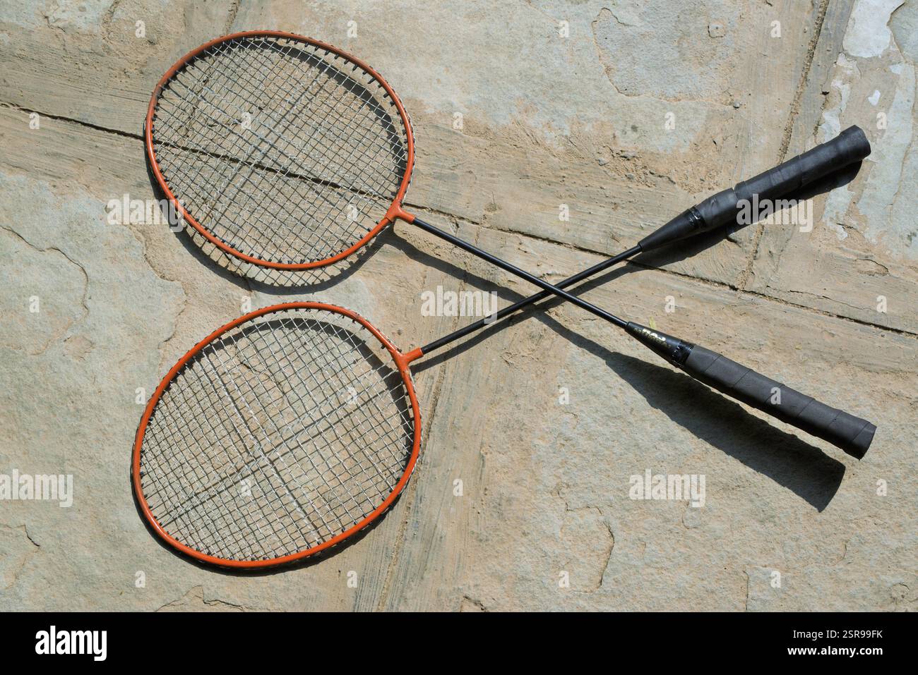 Badminton Rackets on floor at Agri, Pune, Maharashtra, India, Asia ...