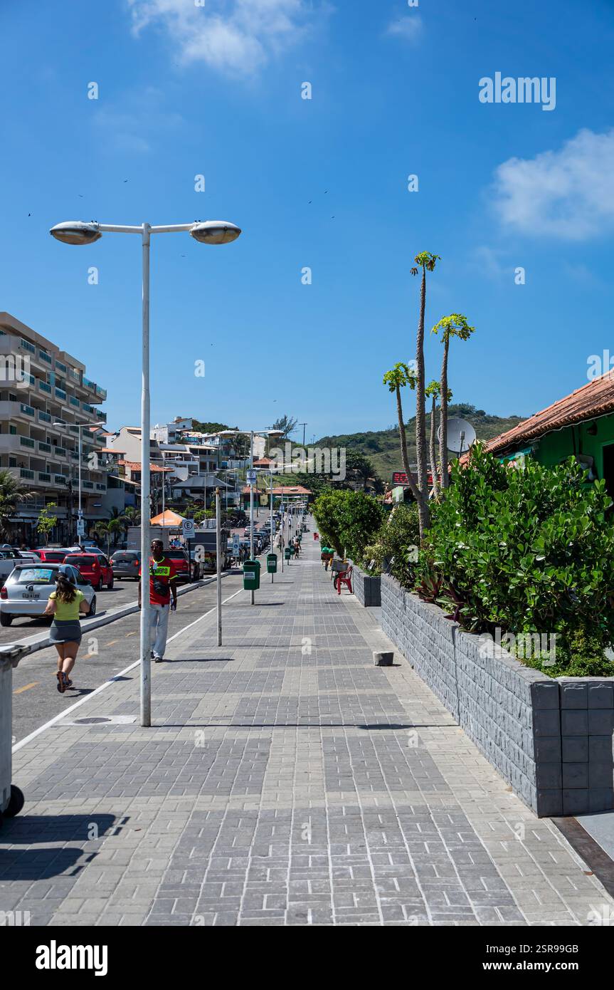 Dr. Hermes Barcelos Avenue south view with a pedestrian sidewalk and ...