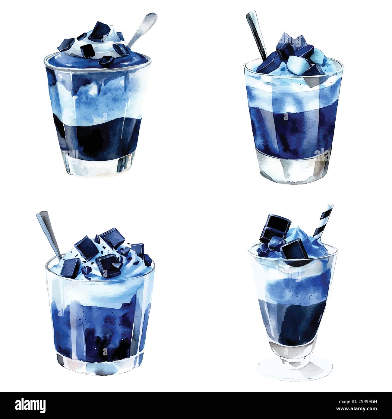 A handdrawn watercolor illustration of Watercolor hand-drawn ...