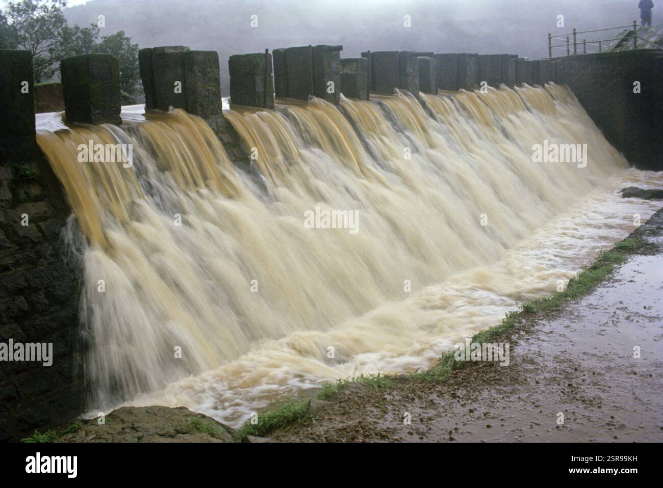Dam water Overflow in Monsoon, Matheran, Maharashtra, India, Asia Stock ...
