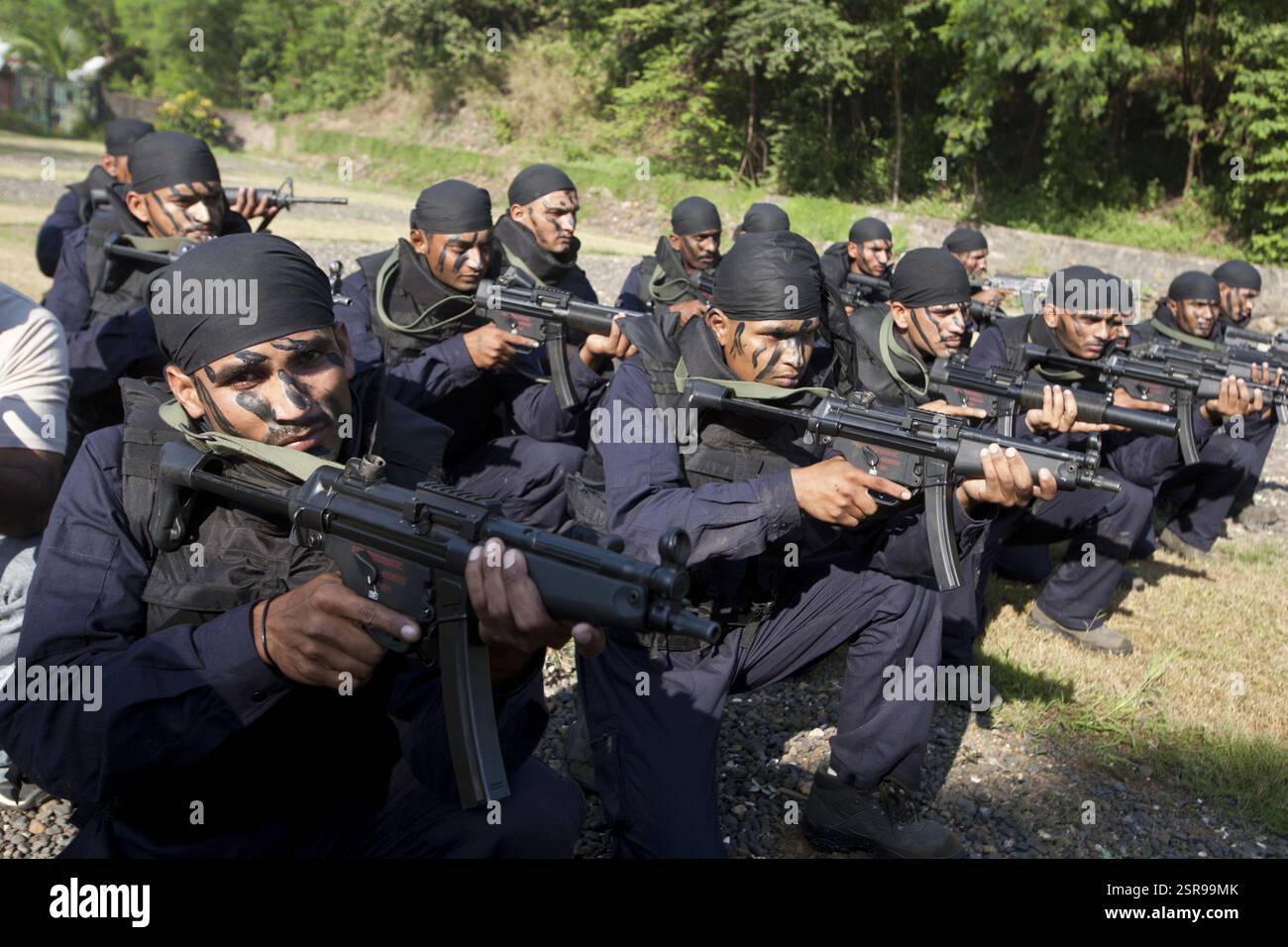 Commando takes part in simulated terrorist attack, mumbai, maharashtra ...