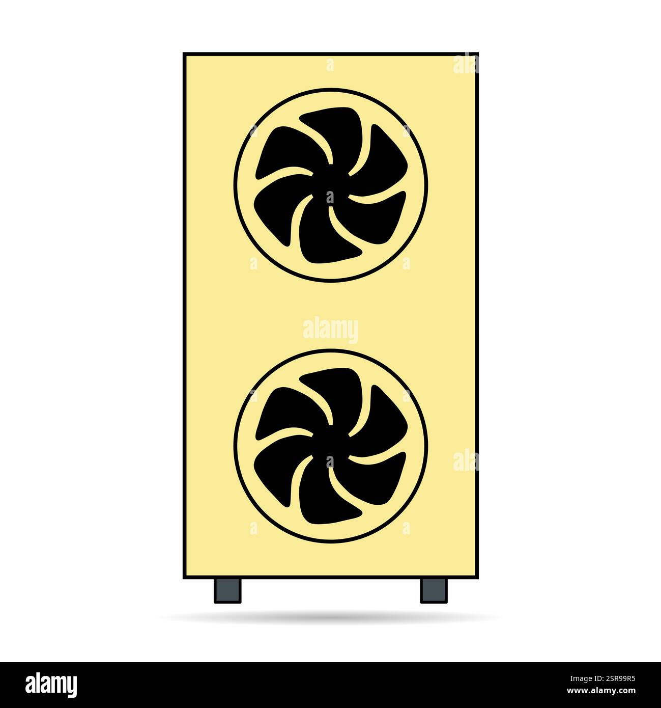 Heat pump air source shadow icon, cooling electric system machine, cool ...