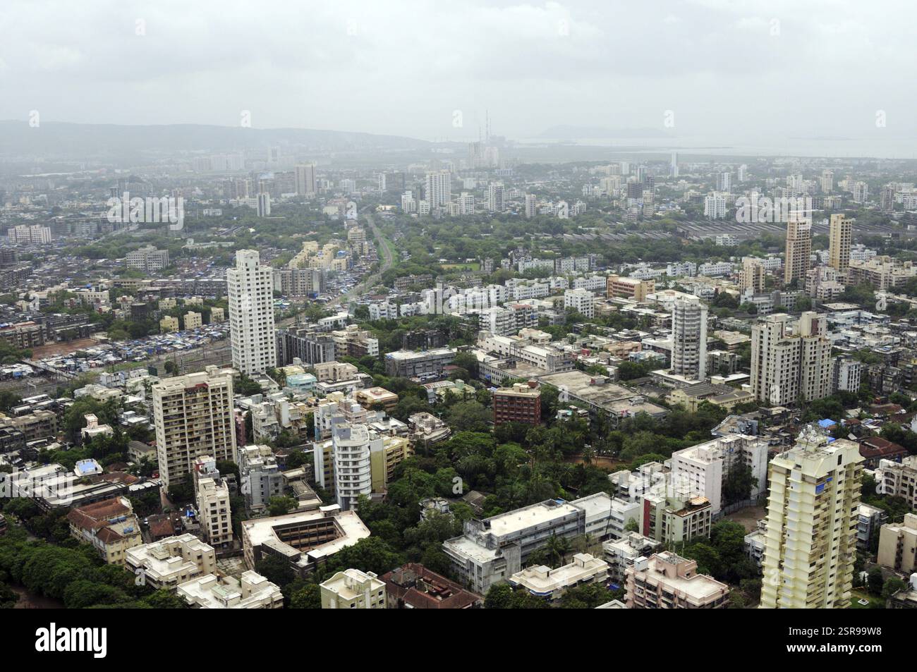 Aerial view of mahim and matunga, Bombay Mumbai, Maharashtra, India ...