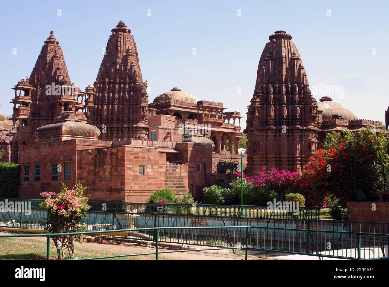 Chhattrian or cenotaphs of old rulers of Marwar in Mandor Mandore ...