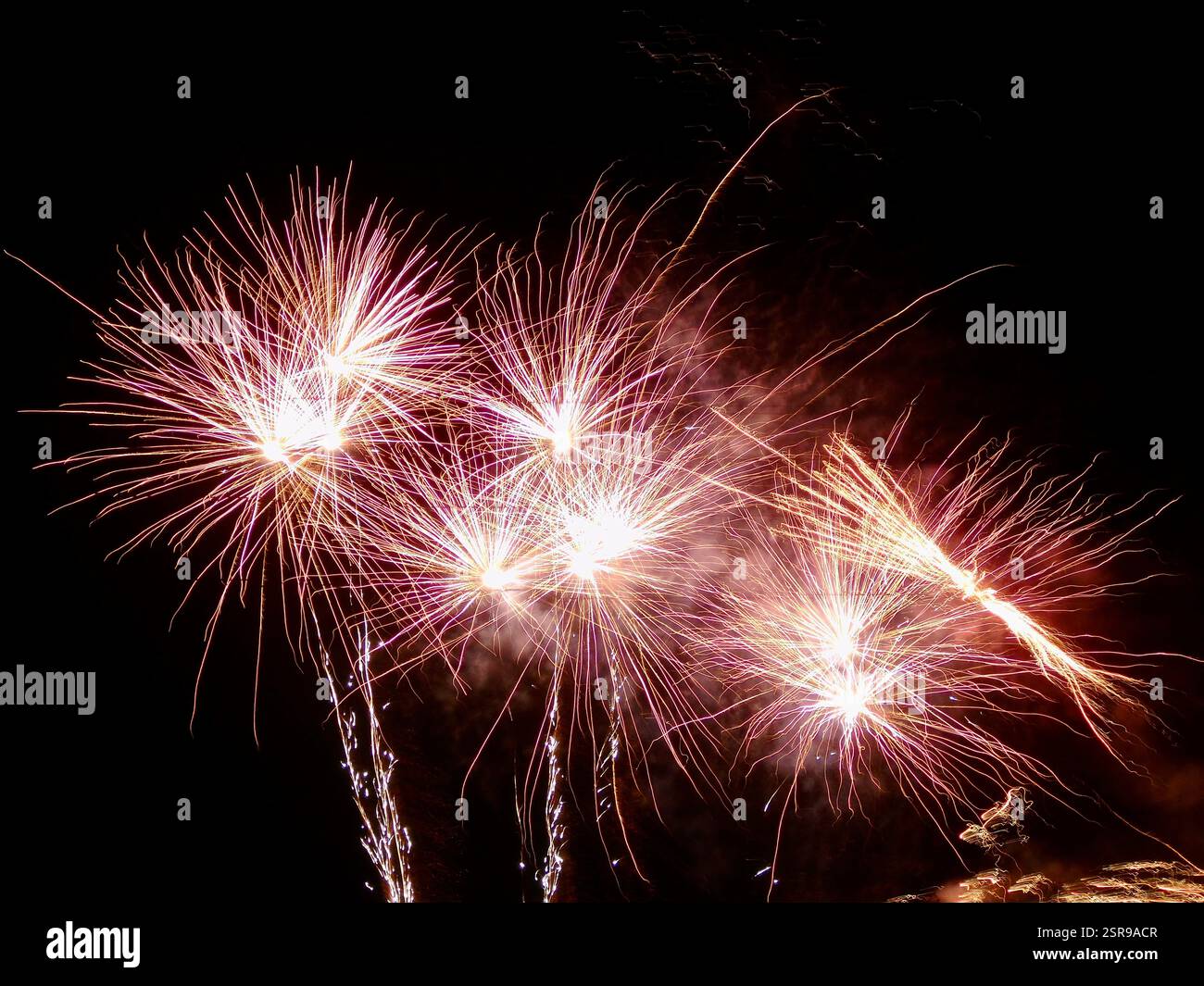 Spectacular Firework Display at Night Stock Photo - Alamy