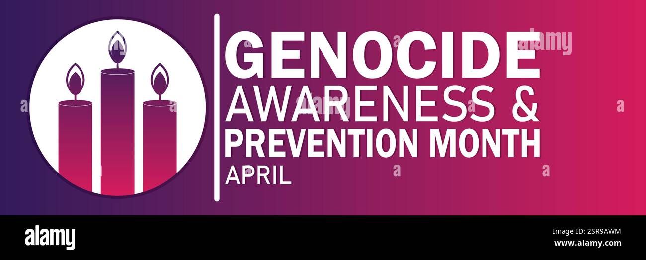 Genocide Awareness And Prevention Month. April. Suitable for greeting ...