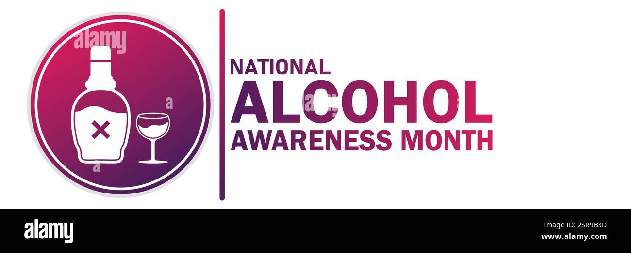 National Alcohol Awareness Month. Suitable for greeting card, poster ...