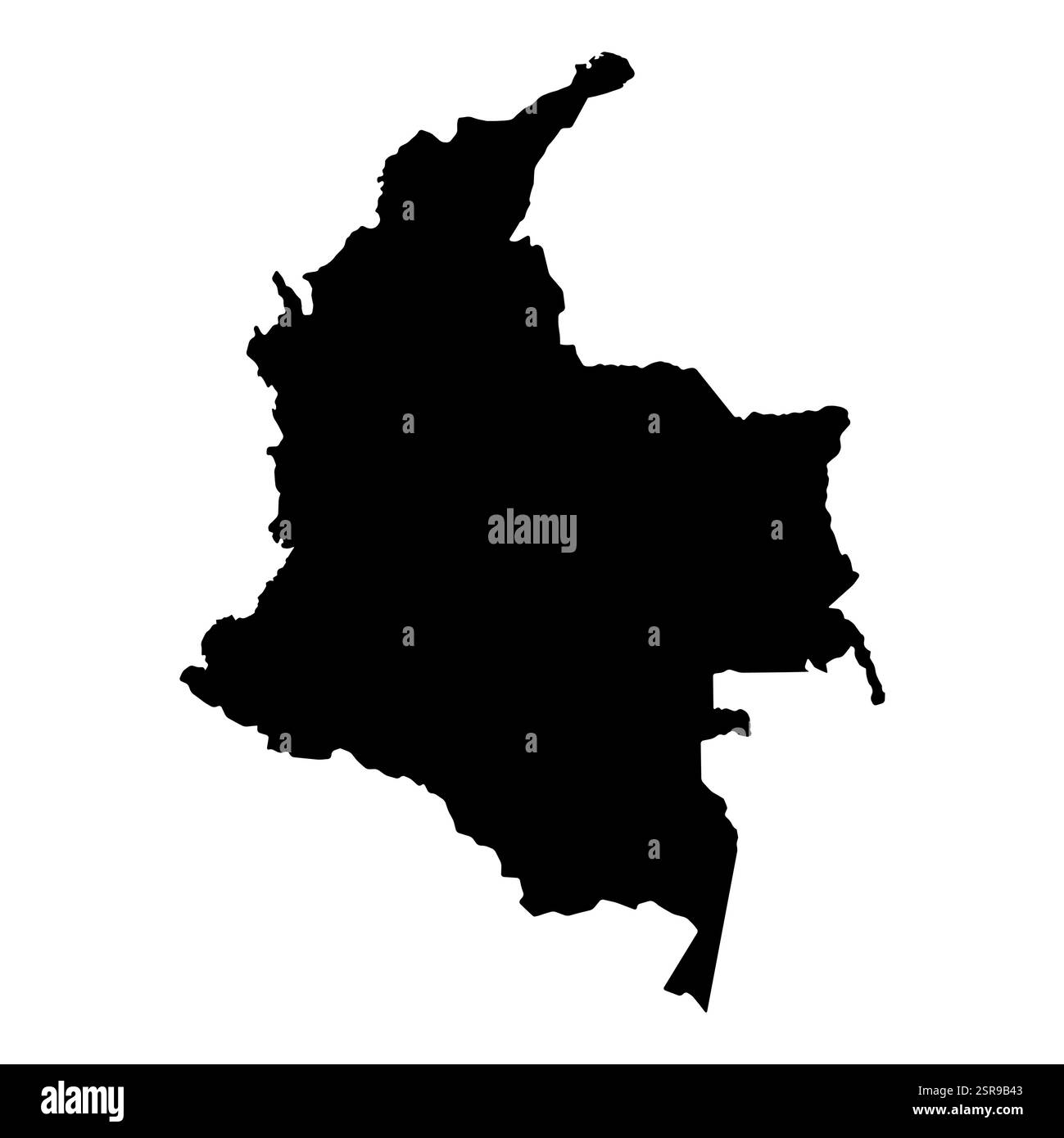 Colombia map shape, travel web flat concept icon symbol vector ...