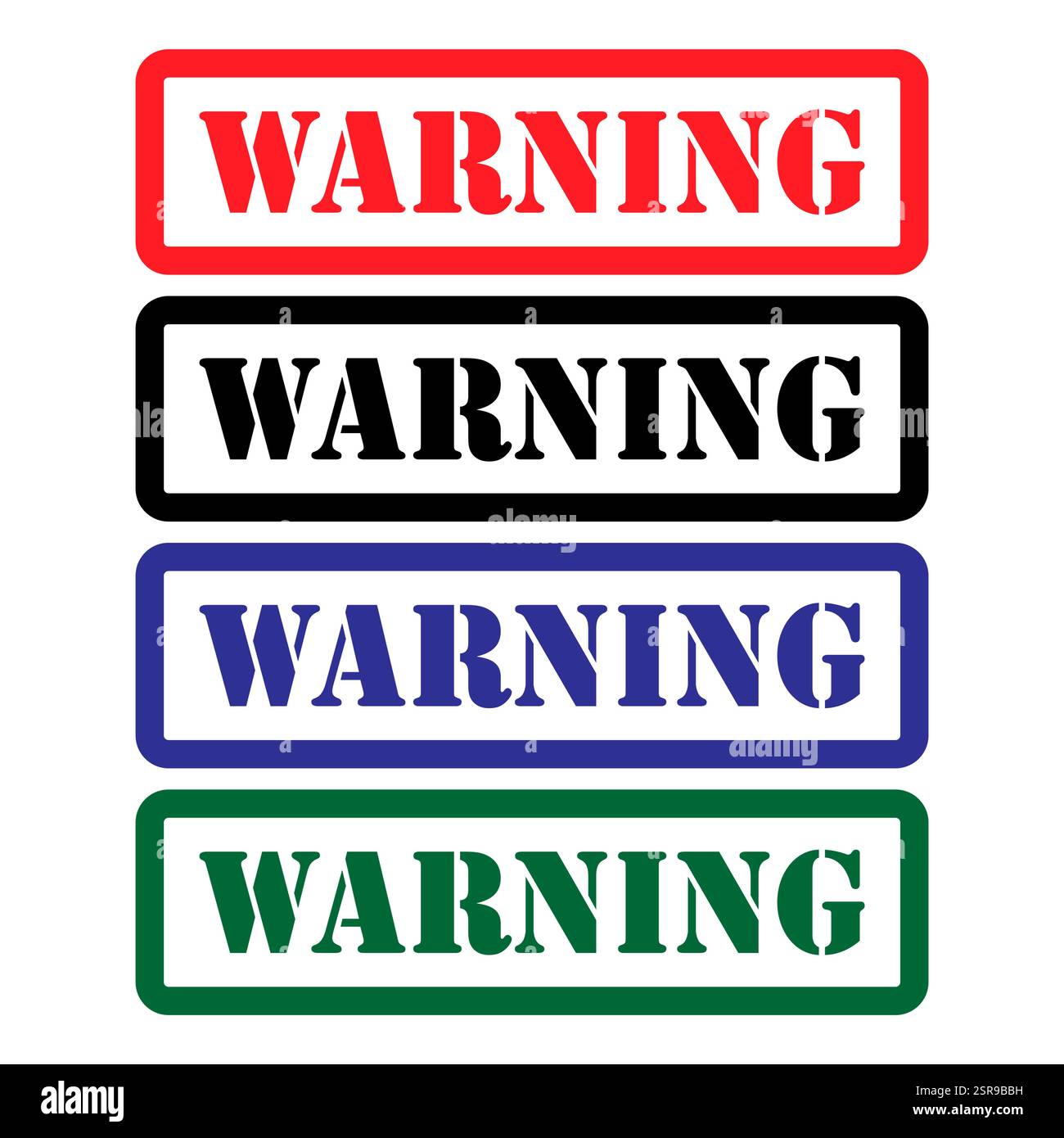 Set of Warning stamp symbol, label sticker sign button, text banner ...