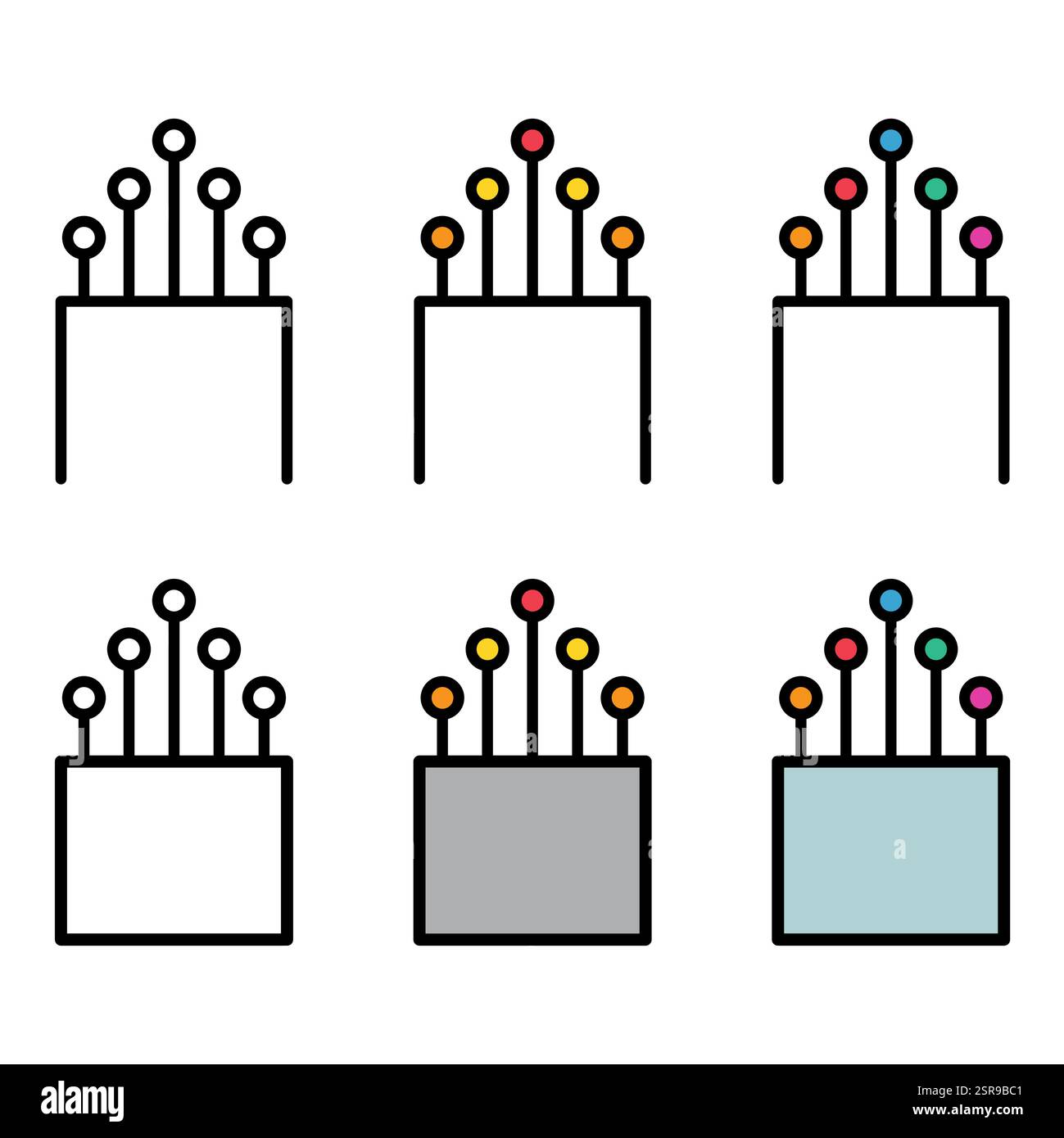 Set of optical cable icon, technology information web network, digital ...