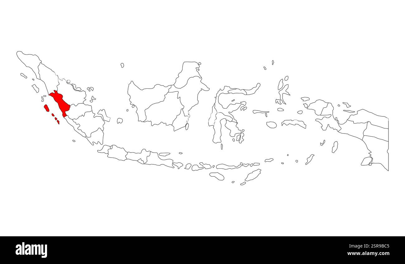 Indonesia detailed West Sumatra map shape, Flat web graphic concept ...